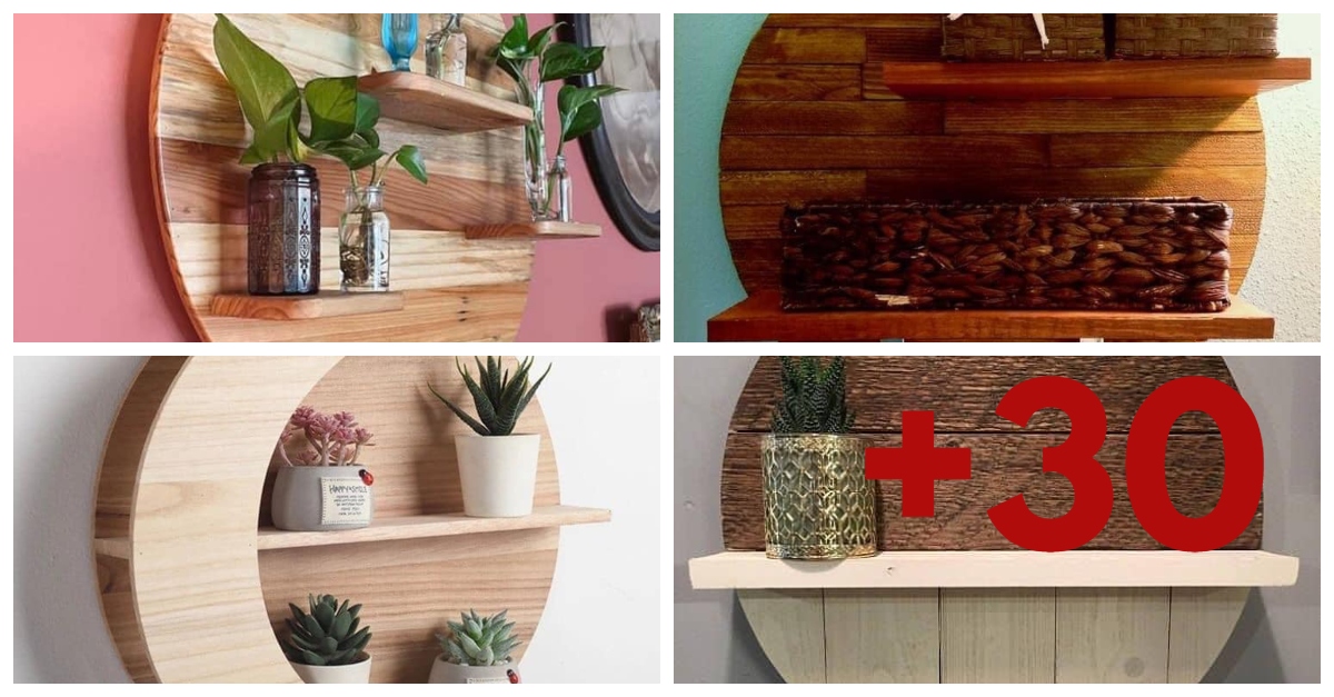 +30 ideas de repisas circulares de madera - 1 MILLON IDEAS